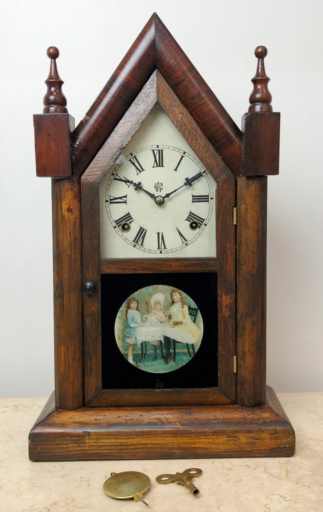 Antique Waterbury Cathedral Mantel Clock | Adelaide Clocks