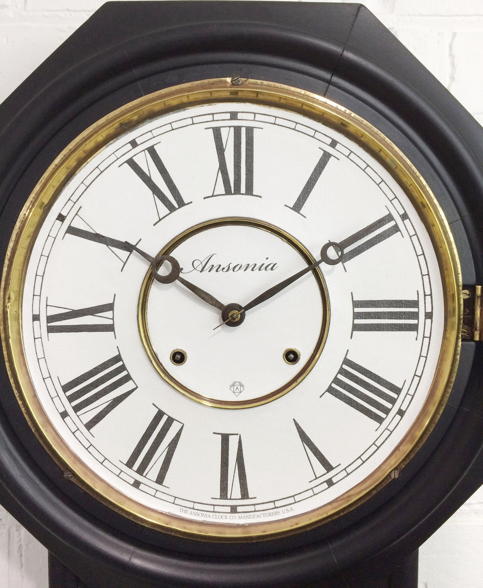 Antique HUGE Ansonia Regulator Wall Clock | Adelaide Clocks