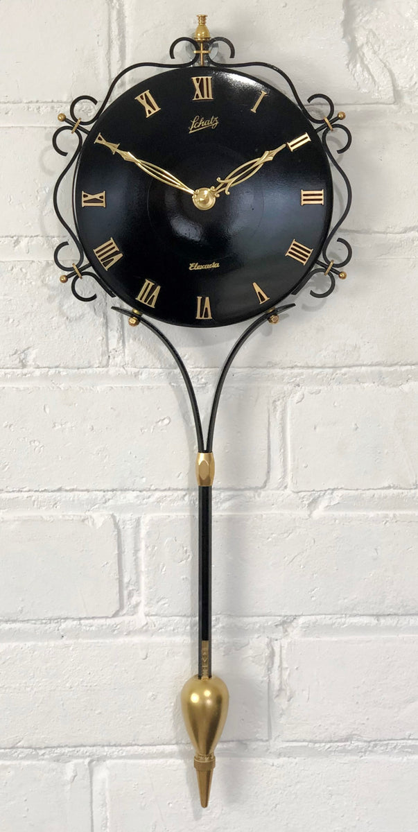 Vintage SCHATZ Elexacta Metal Battery Wall Clock | Adelaide Clocks