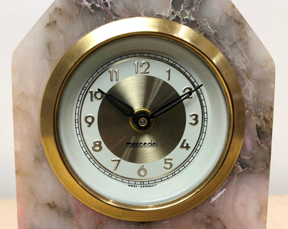 Vintage Mercedes Marble Desk Clock | Adelaide Clocks