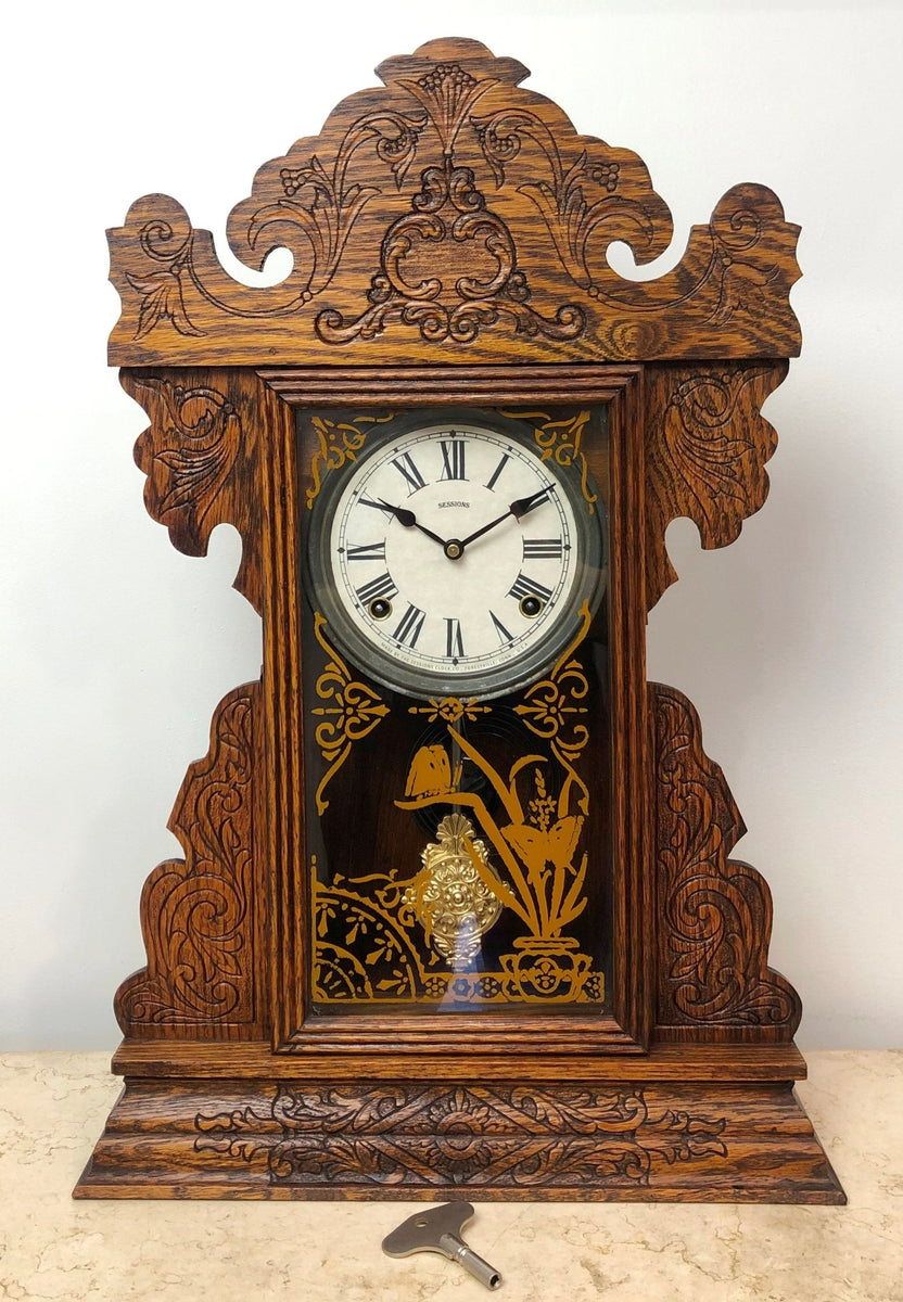 Antique Sessions Cottage Hammer on Coil Chime Mantel Clock | Adelaide ...